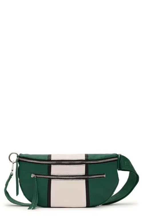 HAMMITT Charles Large Leather Crossbody Bag - Clubhouse Stripe/silver