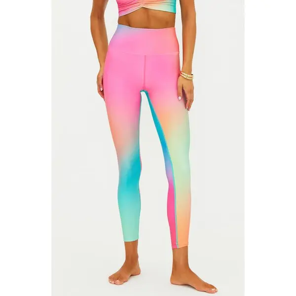 Beach Riot Piper Print Leggings - Strawberry