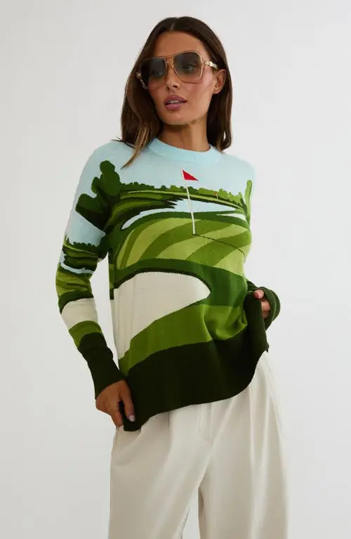 Beach Riot Callie Crewneck Sweater - Fairway