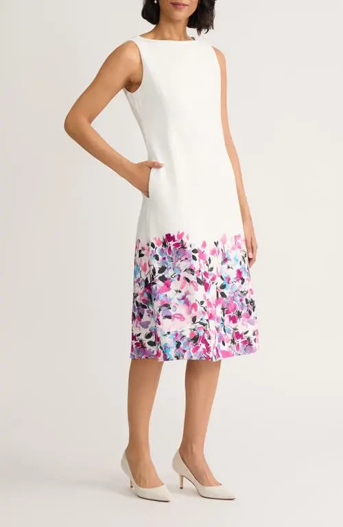 KASPER Paneled Princess Seam Sleeveless A-line Dress