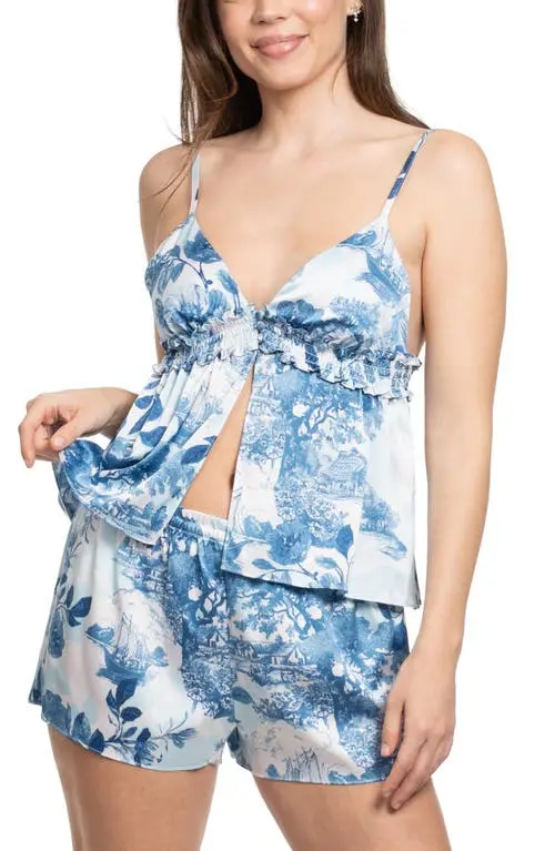 MIDNIGHT BAKERY Floral Short Silk Pajamas
