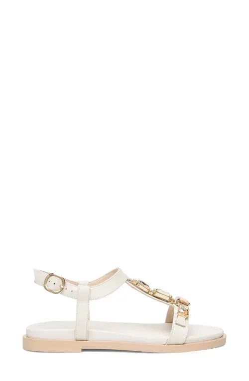 NEROGIARDINI Jeweled T-strap Sandals - Cream