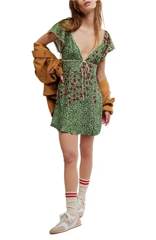 Free People Floral Mini Sundress