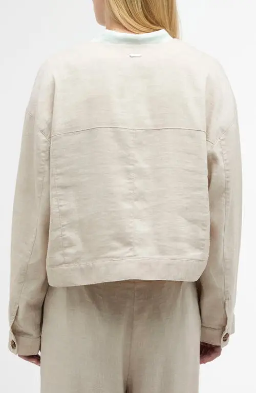 Barbour Gabby Oversize Linen-blend Twill Shirt Jacket