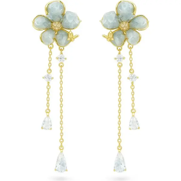 LA MENO Peach Blossom Drop Earrings - Gold