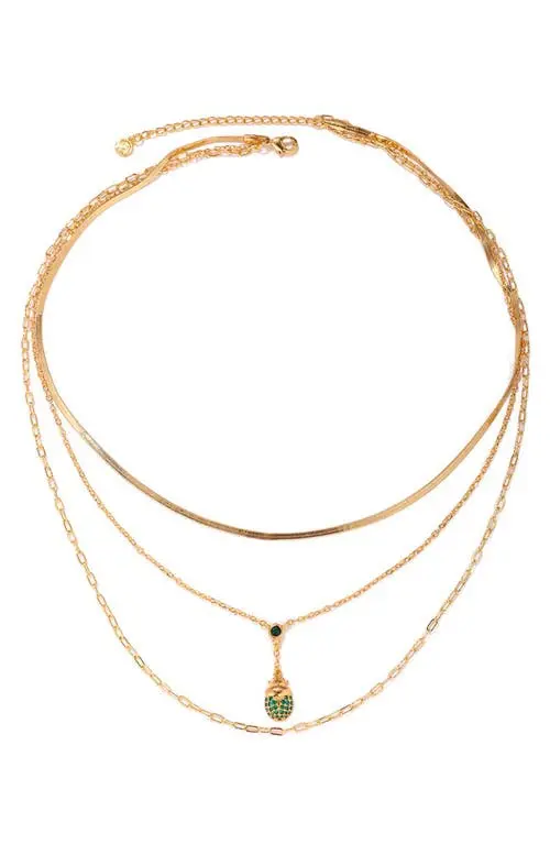 LA MENO Jadewing Layer Necklace