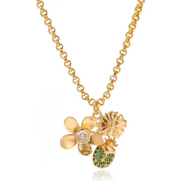 LA MENO Carapace Pendant Necklace - Gold