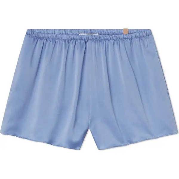 Lunya Washable Silk Pajama Shorts - Half-light Periwinkle