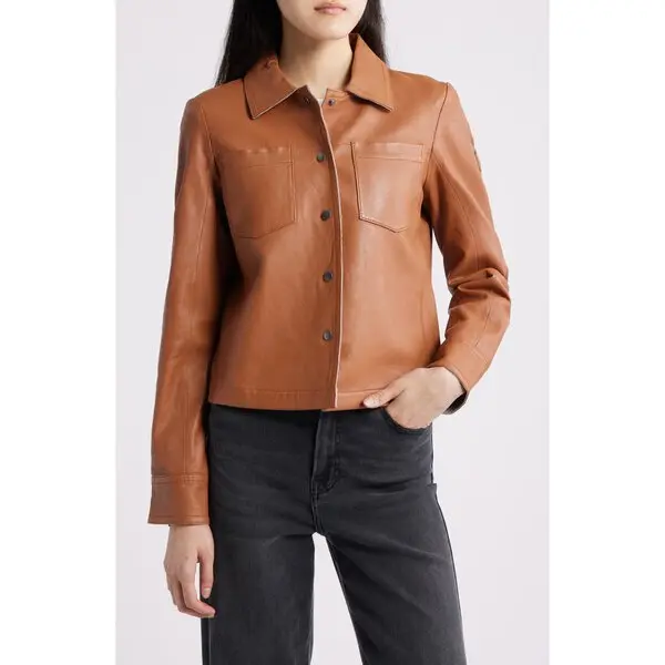 Mauritius Lefei Leather Jacket - Camel