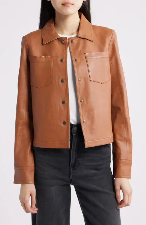 Mauritius Lefei Leather Jacket - Camel