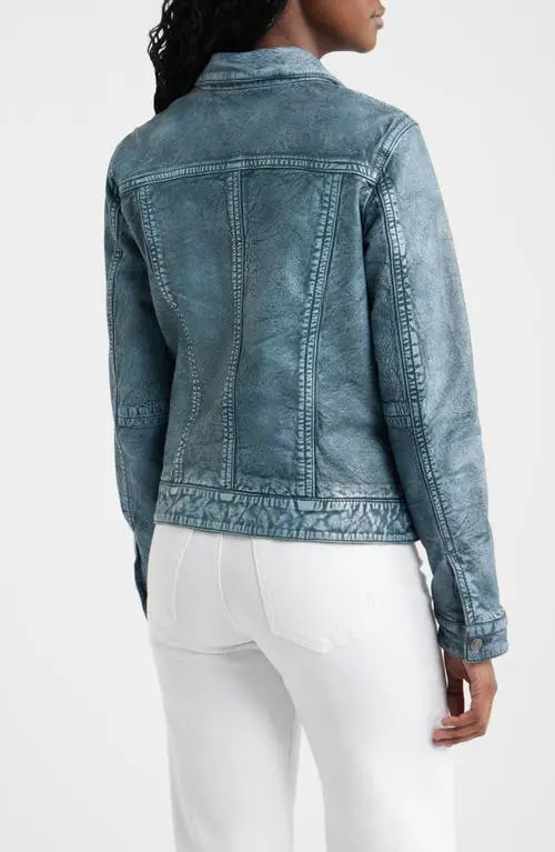 Mauritius Jessie Denim Look Leather Trucker Jacket