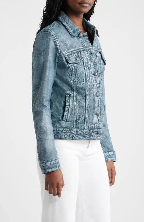 Mauritius Jessie Denim Look Leather Trucker Jacket