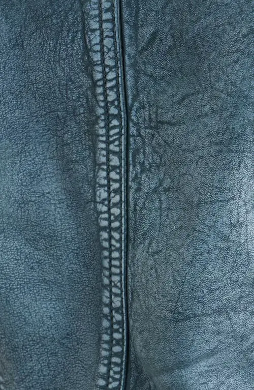Mauritius Jessie Denim Look Leather Trucker Jacket