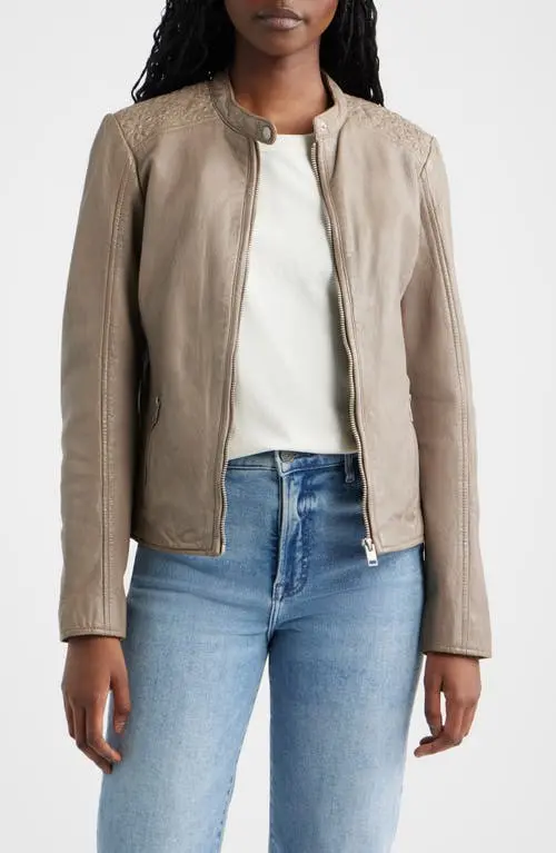 Mauritius Lily Leather Jacket