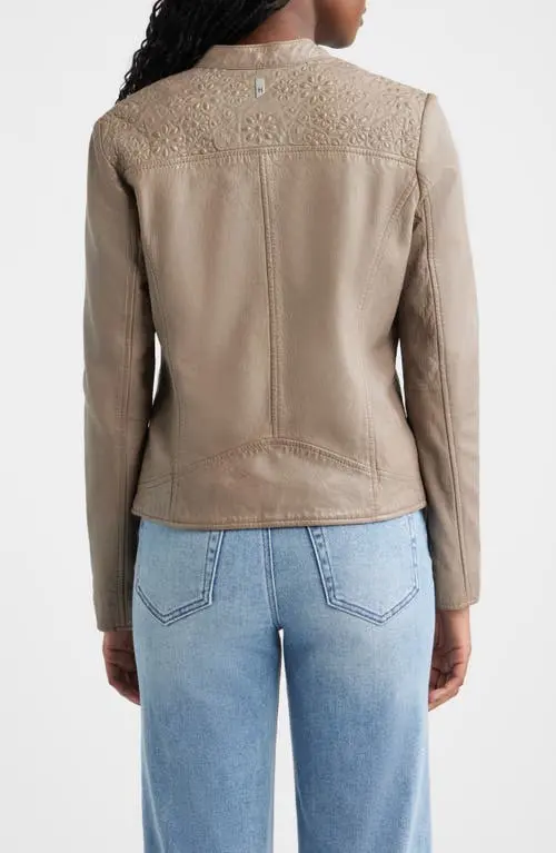 Mauritius Lily Leather Jacket