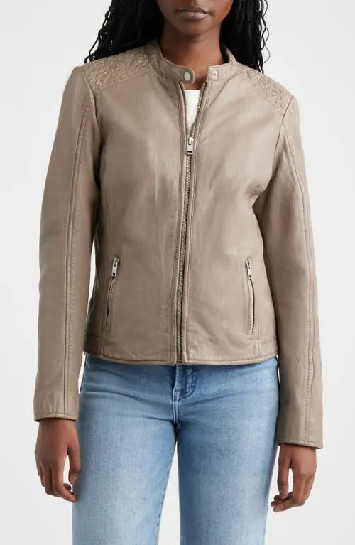 Mauritius Lily Leather Jacket