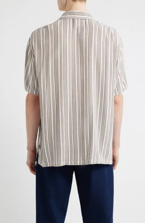 Brixton Bunker Twisted Stripe Camp Shirt