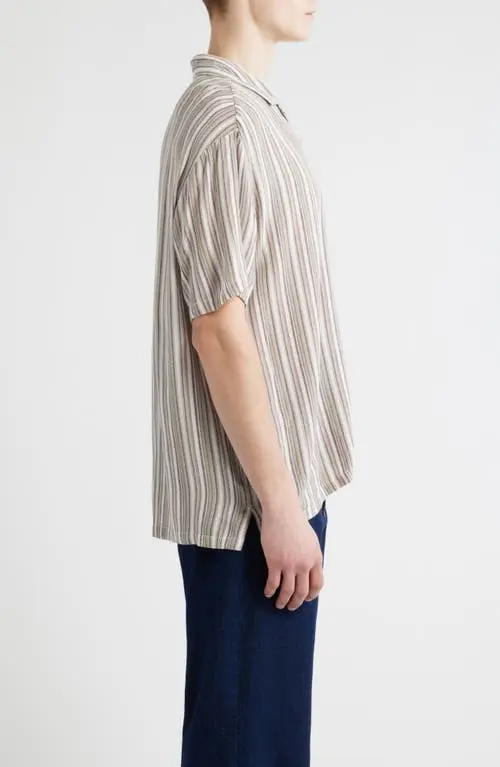 Brixton Bunker Twisted Stripe Camp Shirt