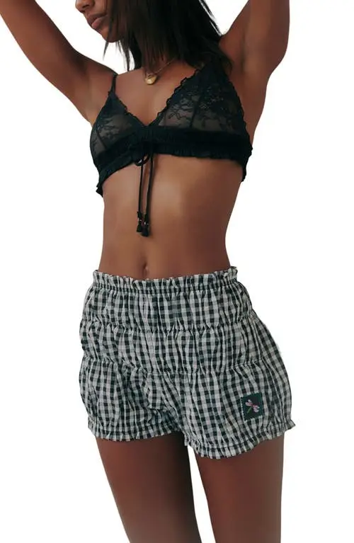Free People Favorite Find Bloomer Pajama Shorts - Black Combo