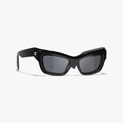Chanel Acetate Cat Eye Sunglasses - Black