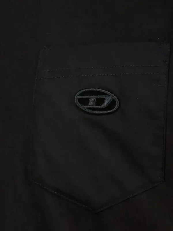 DIESEL® Oval-d Embroidered T-shirt - Black