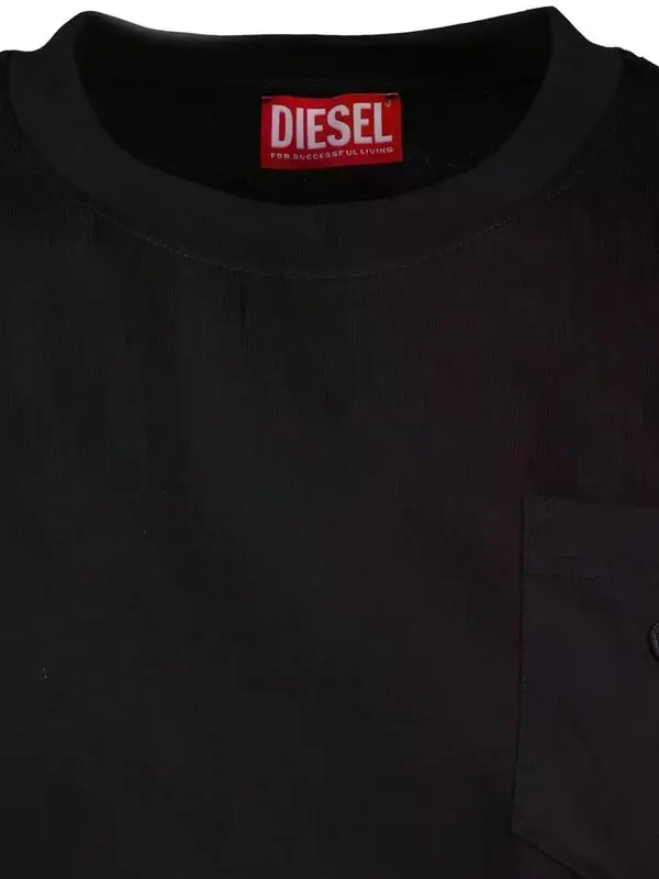 DIESEL® Oval-d Embroidered T-shirt - Black