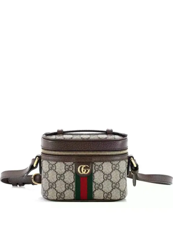Gucci Ophidia Top Handle Bag Gg Coated Canvas Mini