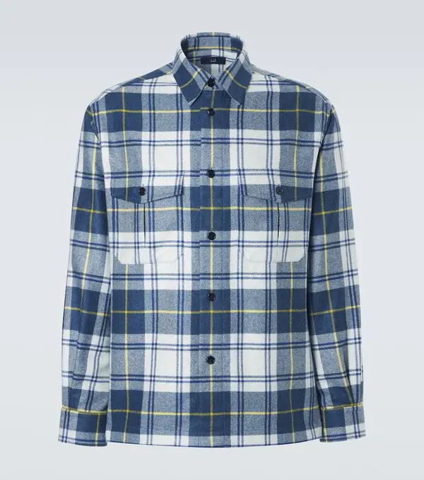 Dunhill Plaid Cashmere Overshirt