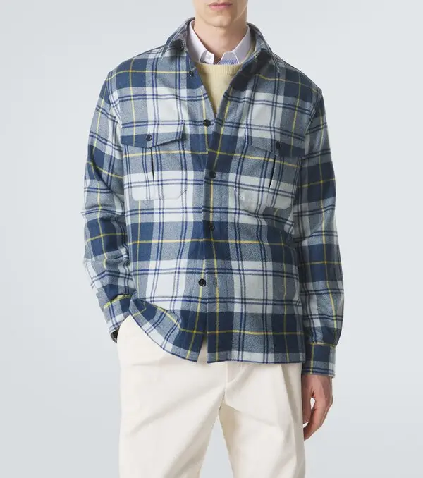 Dunhill Plaid Cashmere Overshirt