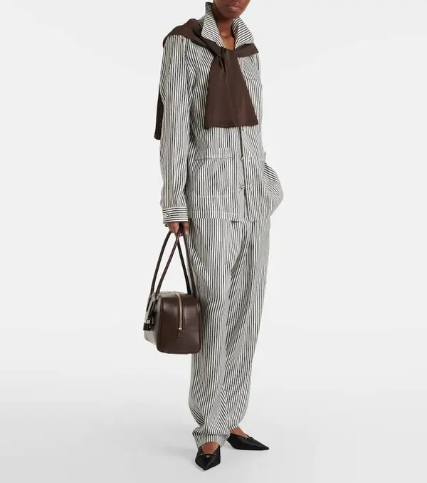 TOM FORD Leather Shoulder Bag - Brown