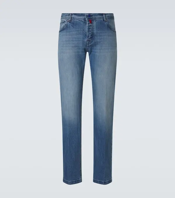 Kiton Slim Fit Jeans - Blue