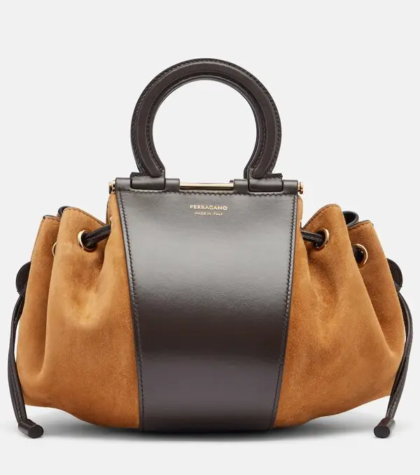 FERRAGAMO Gancio Small Bucket Bag
