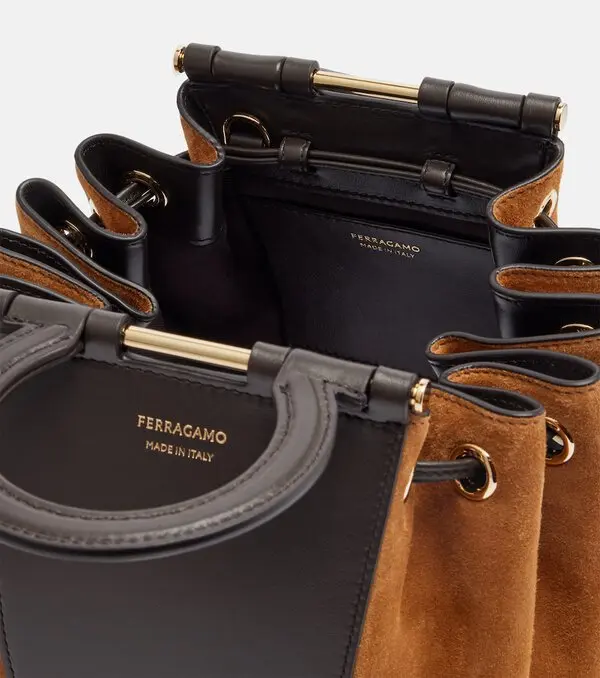 FERRAGAMO Gancio Small Bucket Bag