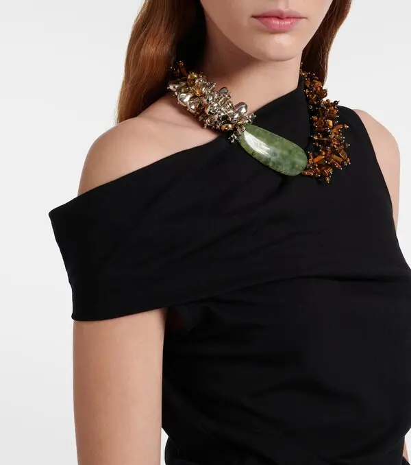 Dries Van Noten Asymmetrical Cotton Top - Black