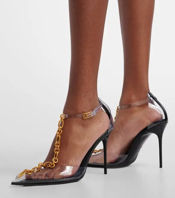 Balmain Chain-detail Slingback Pumps - Transparent