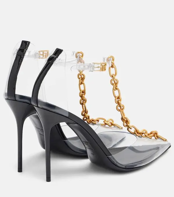 Balmain Chain-detail Slingback Pumps - Transparent