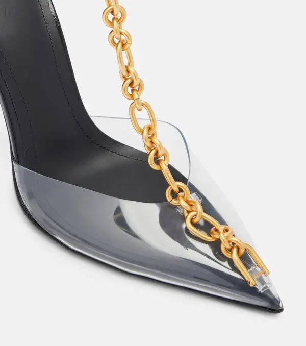 Balmain Chain-detail Slingback Pumps - Transparent