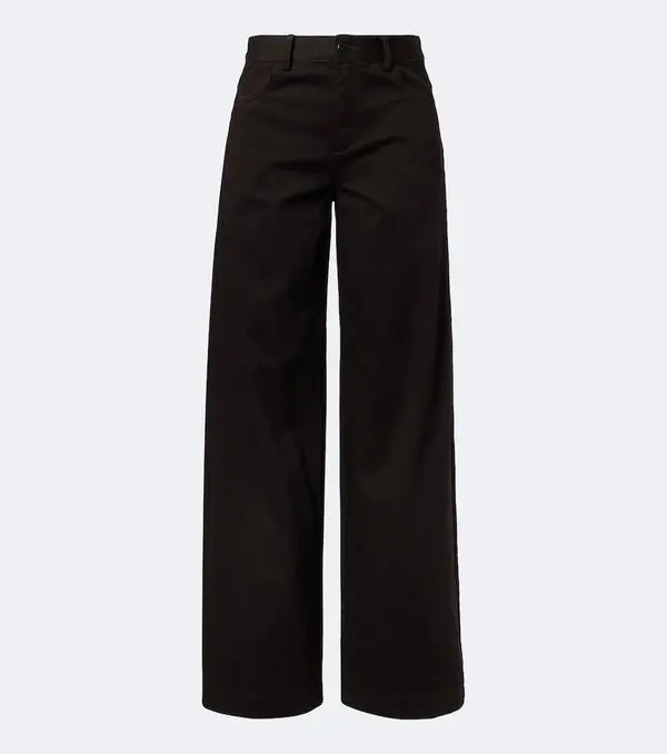 Vince Cotton Twill Wide-leg Pants - Brown