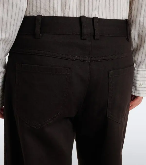 Vince Cotton Twill Wide-leg Pants - Brown