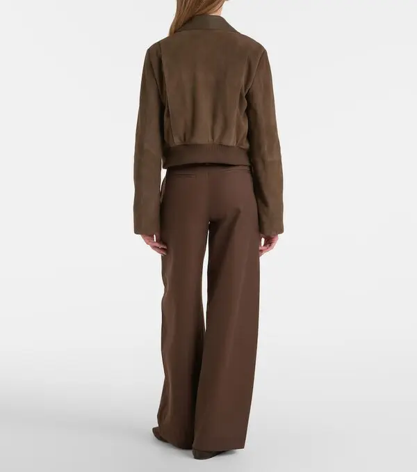 Vince Cotton Twill Wide-leg Pants - Brown