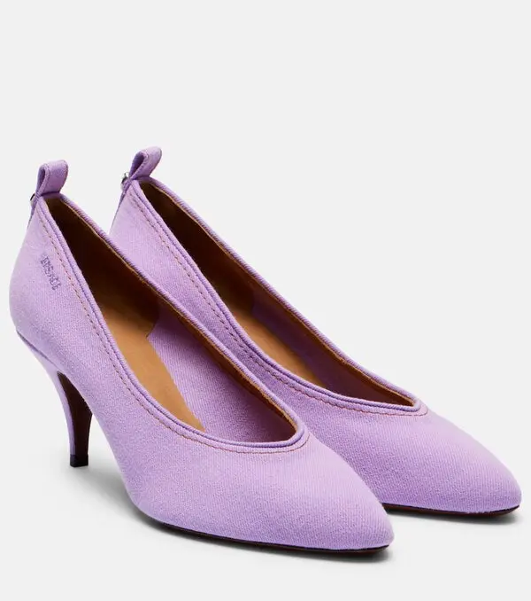 Versace Tina Denim Pumps - Purple