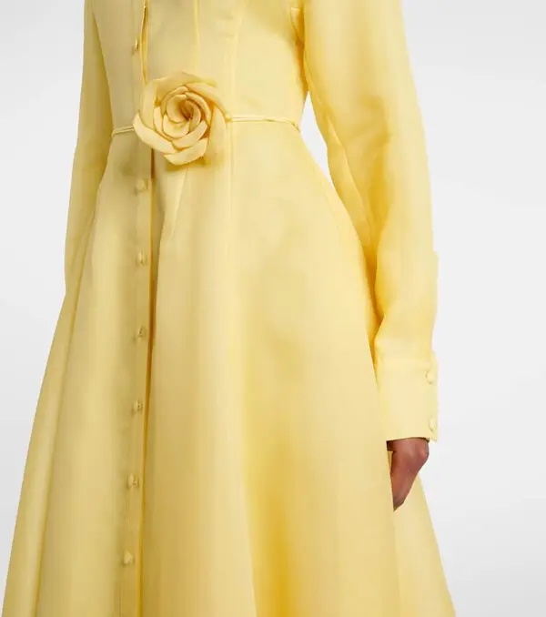 LEO LIN Josephine Floral Silk Gown - Yellow