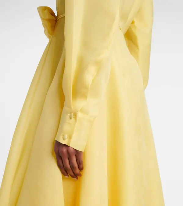 LEO LIN Josephine Floral Silk Gown - Yellow