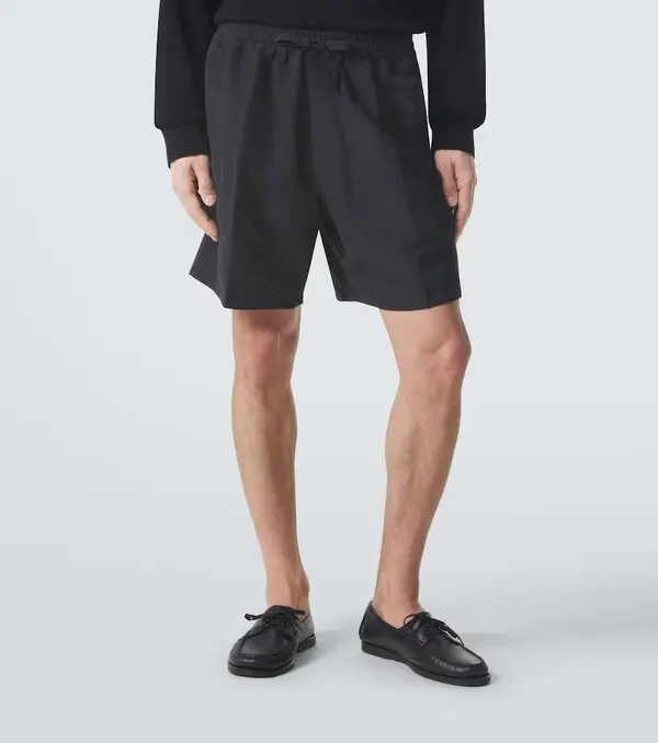 UMIT BENAN Linen And Silk Blend Shorts