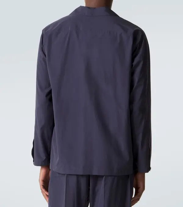 UMIT BENAN Havana Cotton And Silk Shirt - Blue