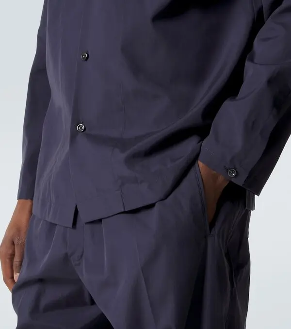 UMIT BENAN Havana Cotton And Silk Shirt - Blue