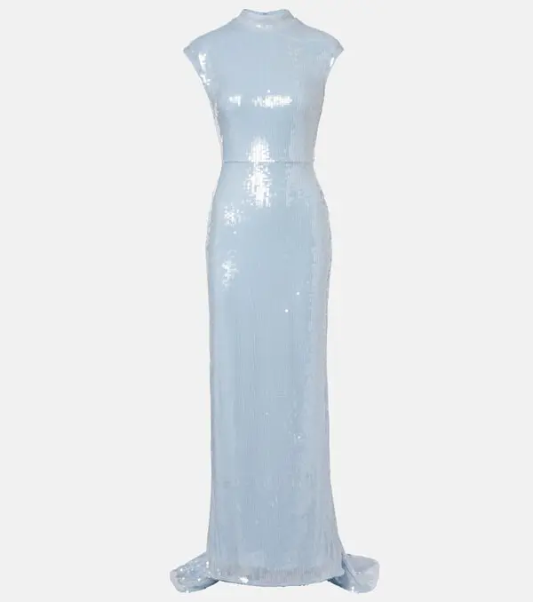 ROTATE BY BIRGER CHRISTENSEN Sequined Gown - Blue