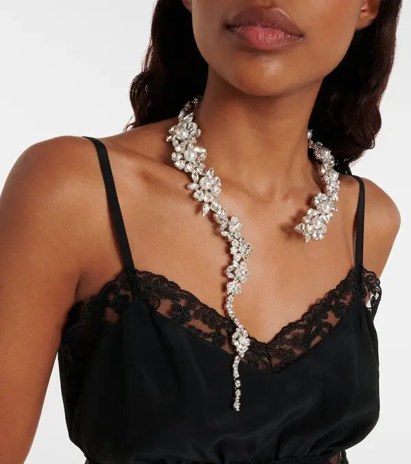 Simone Rocha Fragment Heartbloom Embellished Necklace