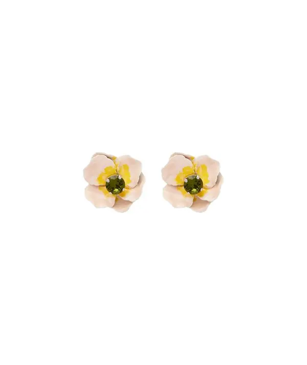 Simone Rocha Blooming Poppy Embellished Earrings - Pink