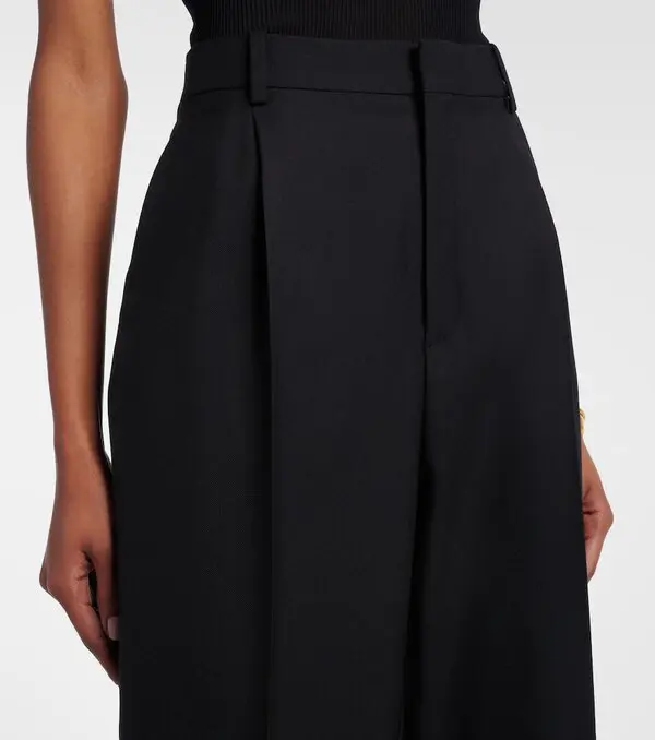 Saint Laurent Wool Wide-leg Pants